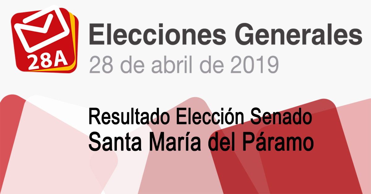 Resultados Elecciones Generales 2019 Senado Santa María Del Páramo
